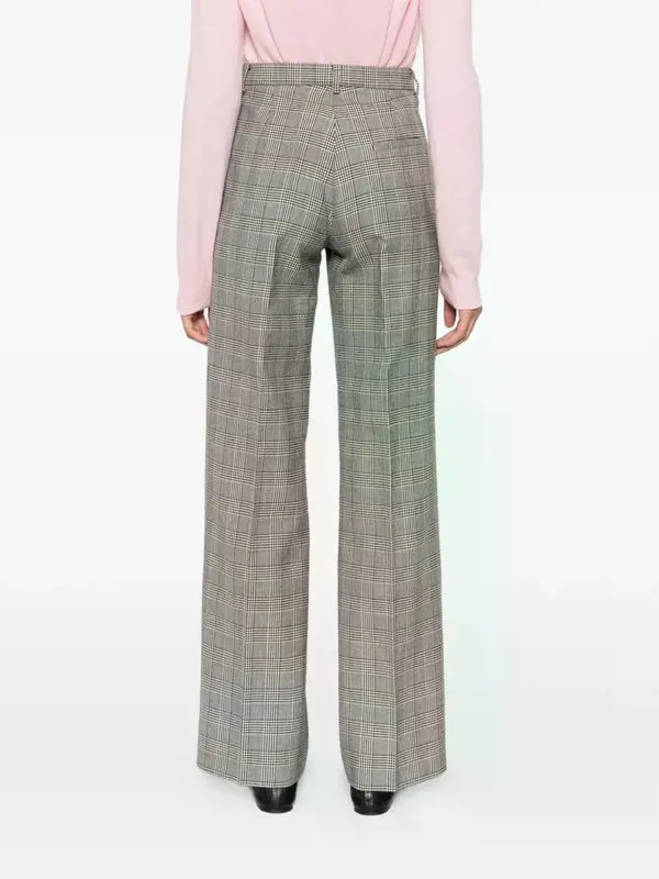 A.M.G. Checked Pleated Trousers