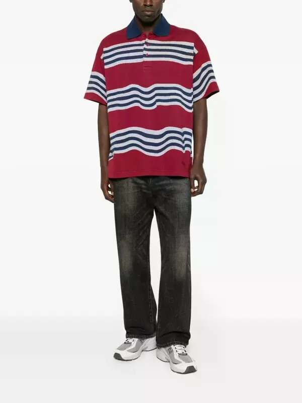 NAPAPIJRI Striped Polo Shirt - Red