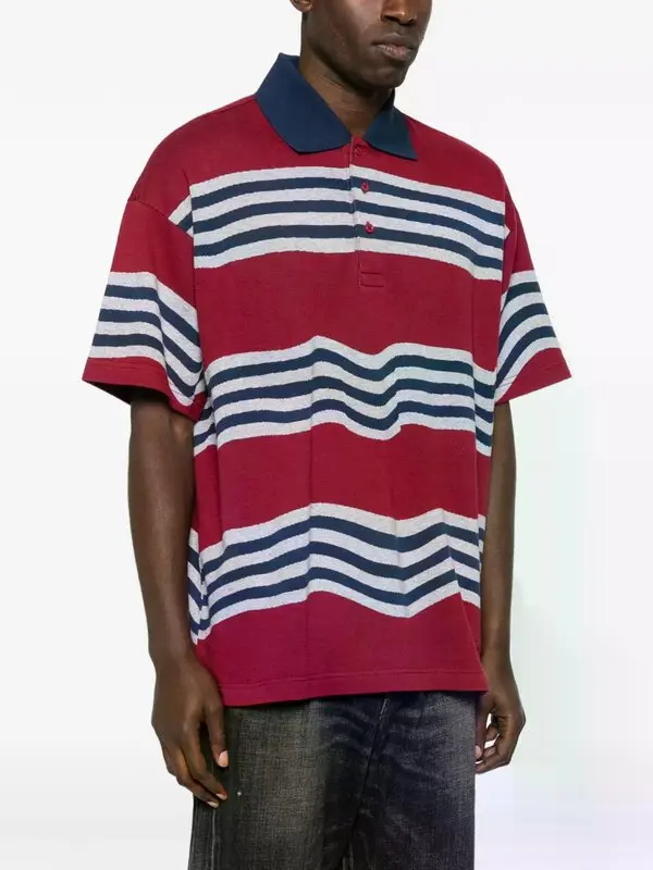 NAPAPIJRI Striped Polo Shirt - Red