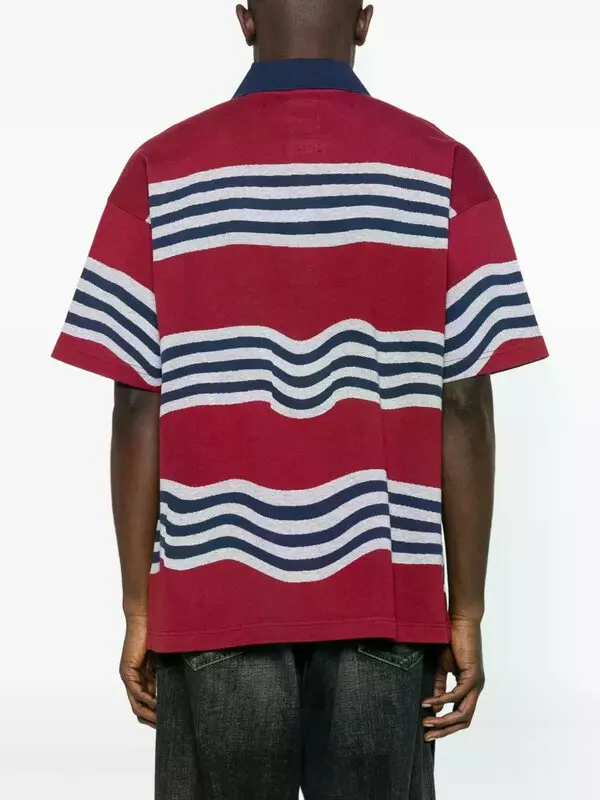 NAPAPIJRI Striped Polo Shirt - Red