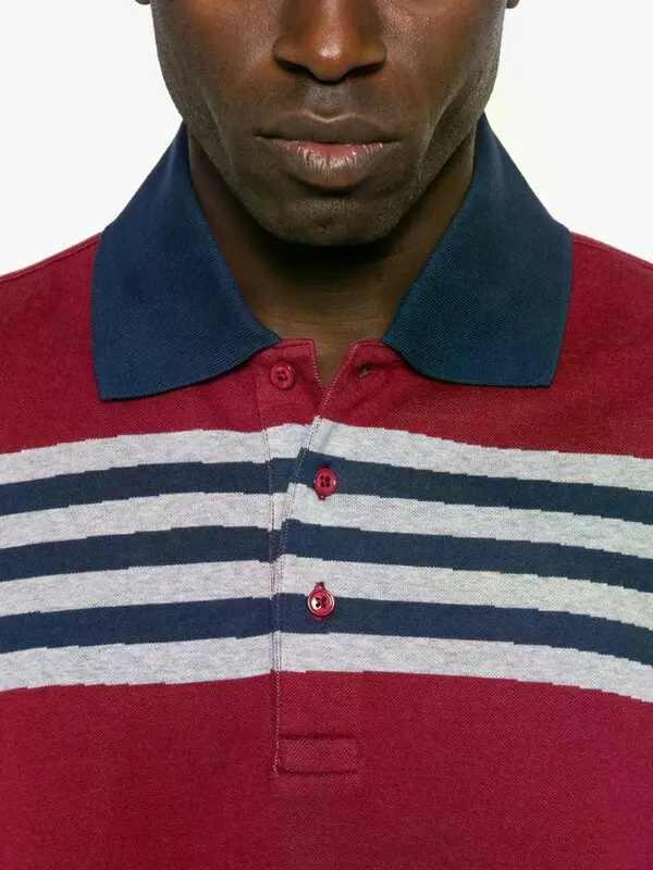 NAPAPIJRI Striped Polo Shirt - Red