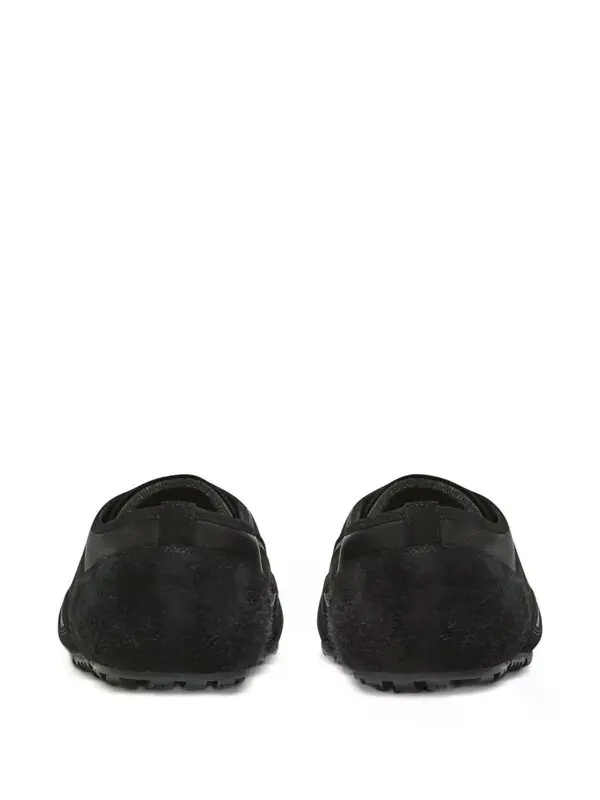Balmain Racer Lambskin And Suede Trainers - Black