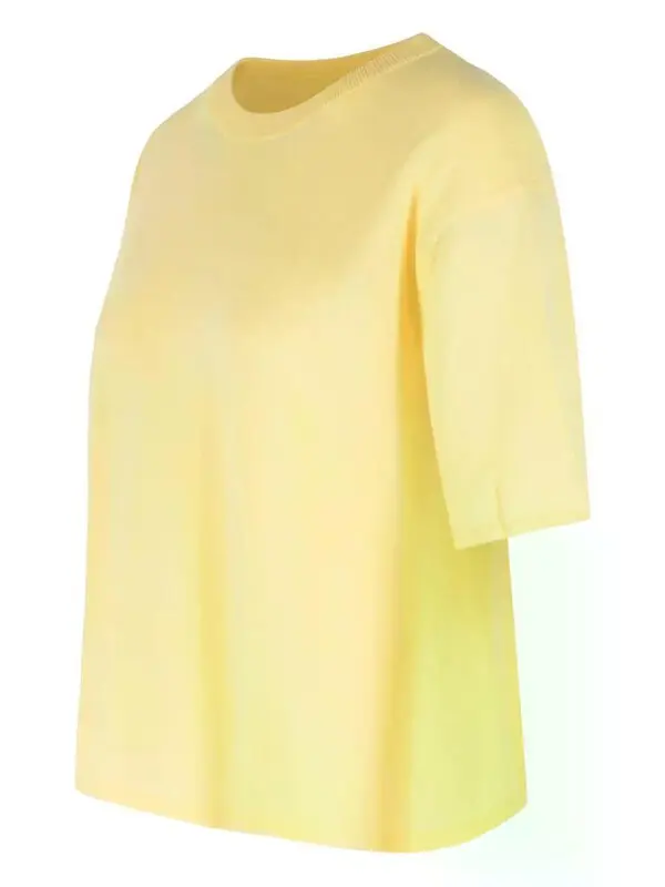 LISA YANG Ribbed Dropped-shoulder T-shirt - Yellow