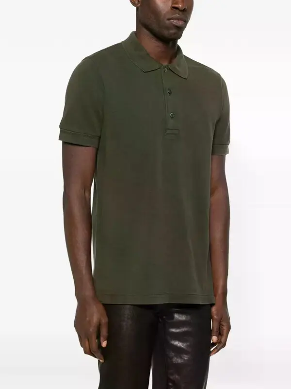 TOM FORD Piqué Polo Shirt - Green