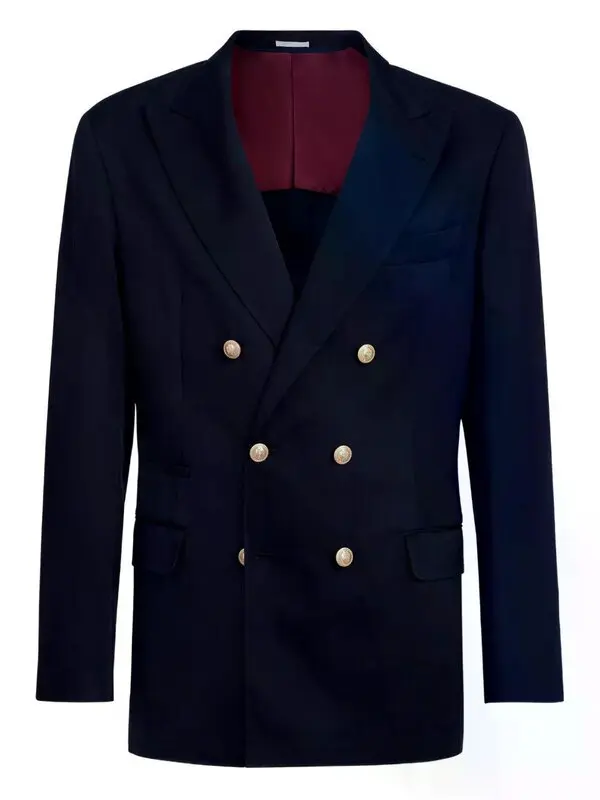 Brunello Cucinelli Metal-buttons Twill Blazer