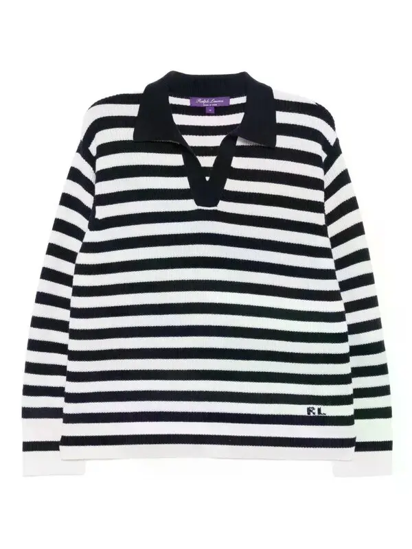 Ralph Lauren Striped Knit Top - Blue