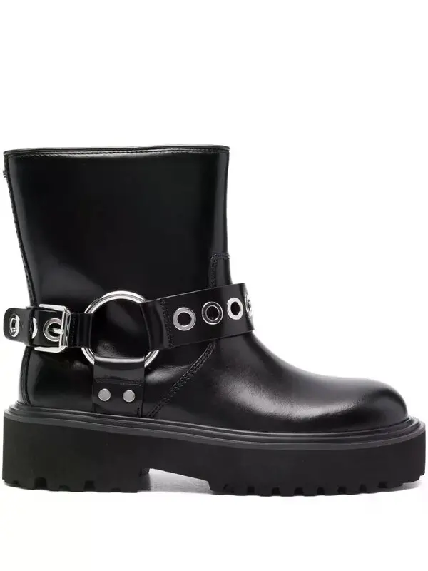 Maje 40mm Eyelet-embellished Biker Boots