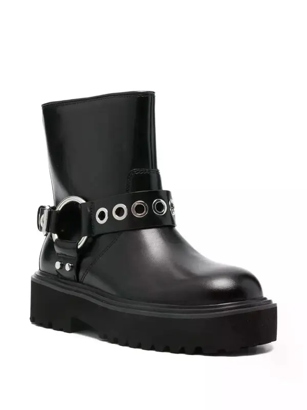 Maje 40mm Eyelet-embellished Biker Boots