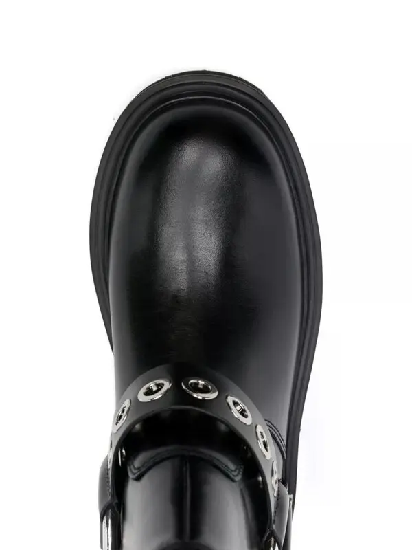 Maje 40mm Eyelet-embellished Biker Boots