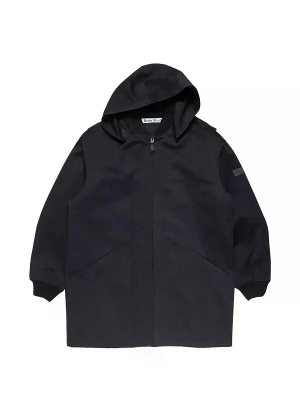 Acne Studios Zip-up Hooded Coat - Black