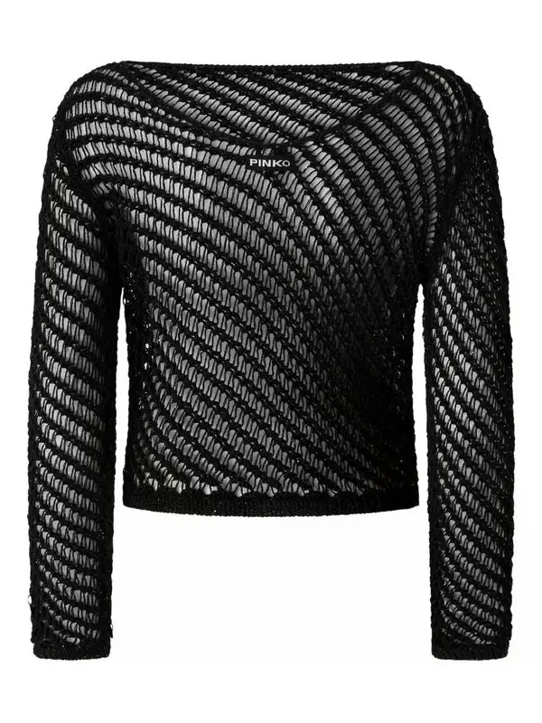 Pinko Open-knit Sweater - Black