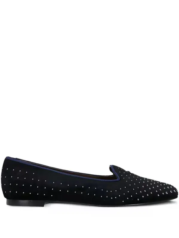 CastaÑer Studded Velvet Loafers