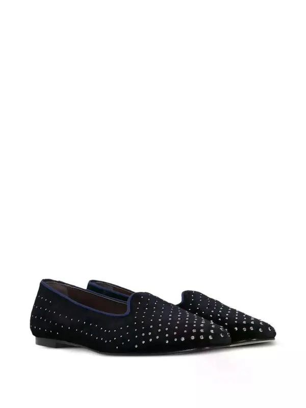 CastaÑer Studded Velvet Loafers