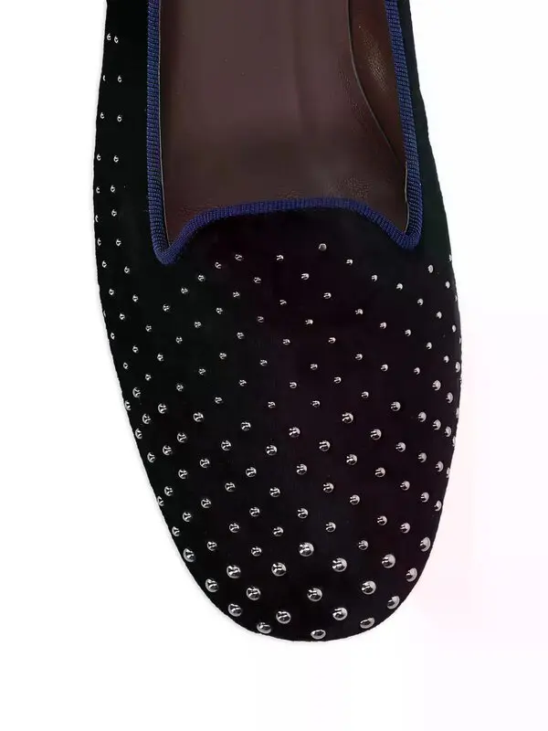 CastaÑer Studded Velvet Loafers