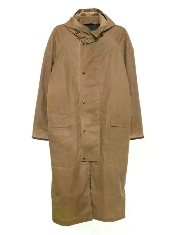 N.peal Hooded Wax Riding Coat