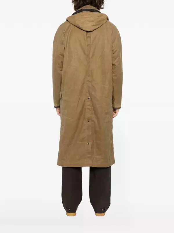 N.peal Hooded Wax Riding Coat