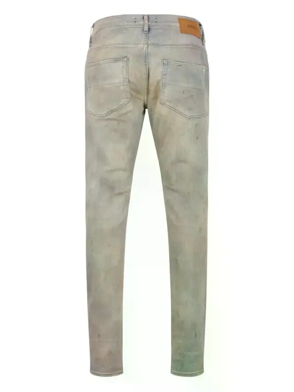 Amiri Distressed Skinny Jeans - Neutrals