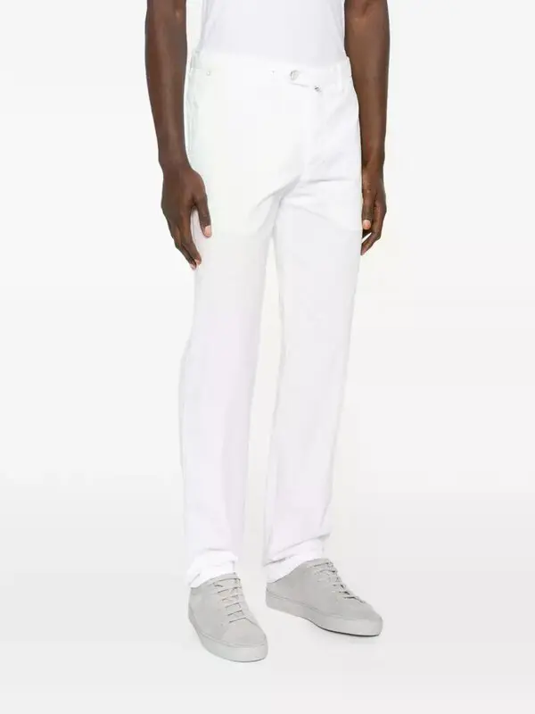 Kiton Buttoned Trousers - White