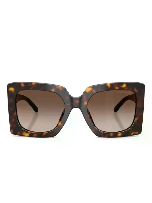 Dolce & Gabbana Embellished Square-frame Sunglasses - Brown