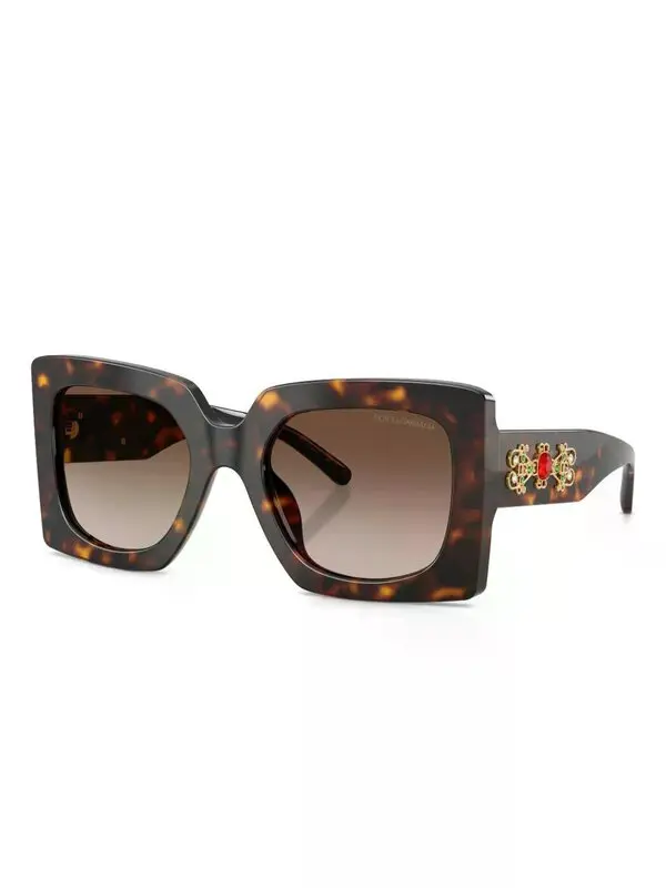 Dolce & Gabbana Embellished Square-frame Sunglasses