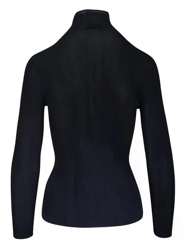 Akris Ribbed Knit Turtleneck Top
