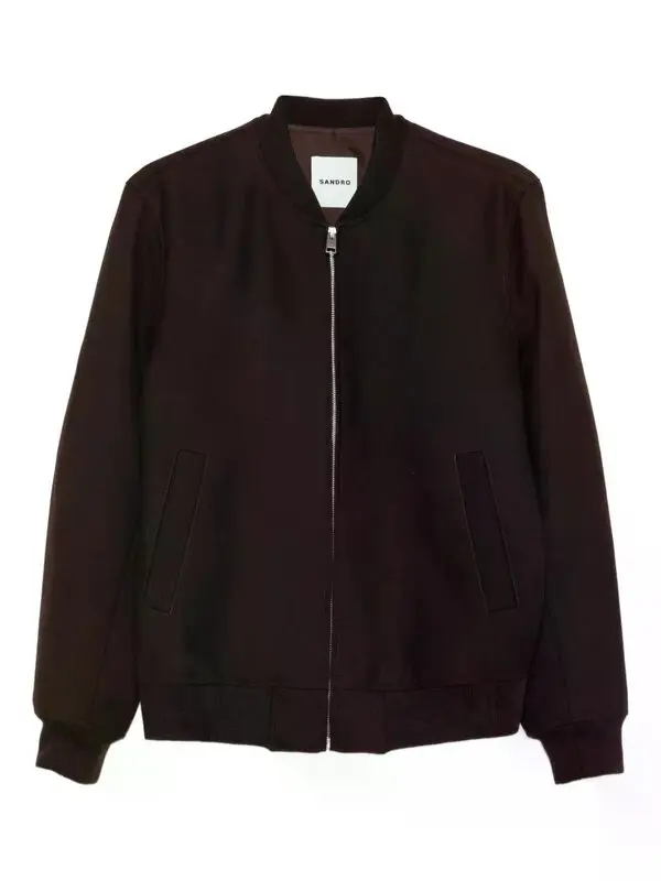 Sandro Double-faced Bomber Jacket - Brown