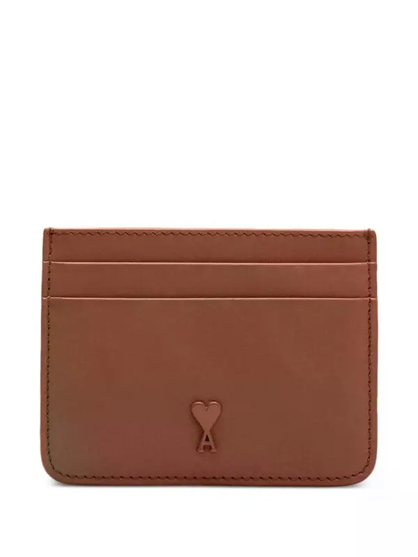 Ami De Coeur Stud Caramel Cardholder - Brown