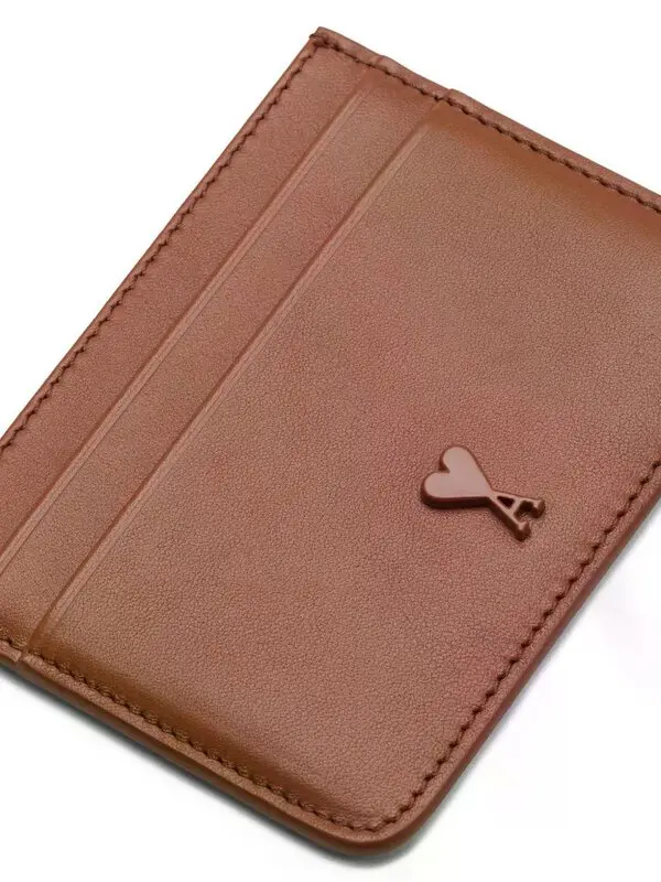 AMI Paris De Coeur Leather Cardholder