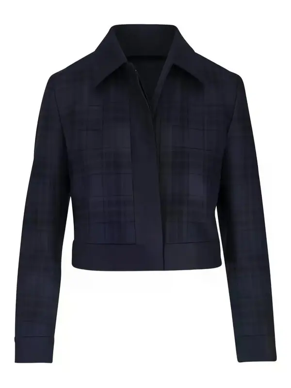Akris Lewitt Checked Jacket - Blue