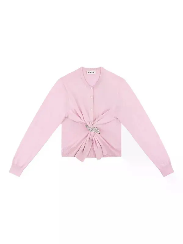 AREA Crystal-embellished Cardigan - Pink