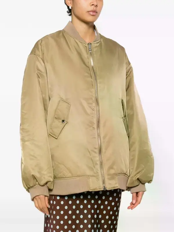 THE FRANKIE SHOP Zip-fastening Bomber Jacket - Green