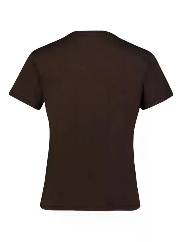 FRAME Crew-neck Short-sleeve T-shirt - Brown