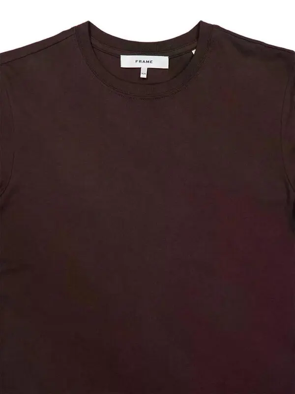 FRAME Crew-neck Short-sleeve T-shirt - Brown