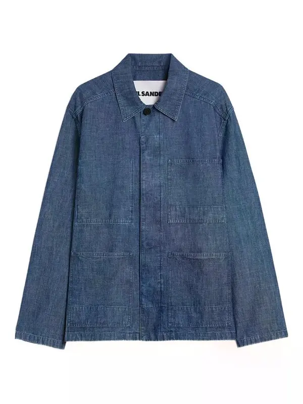 JIL SANDER Patch-pocket Chambray Overshirt