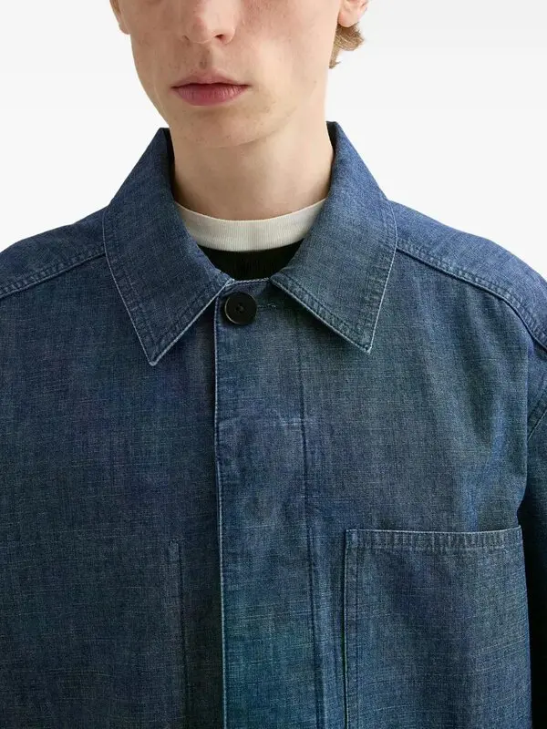 JIL SANDER Patch-pocket Chambray Overshirt