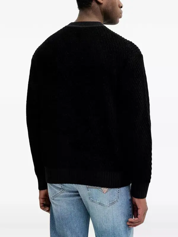 BOSS Textured Crew-neck Sweater