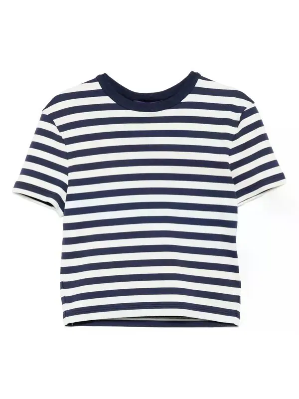Ralph Lauren Striped Cropped Top - Blue