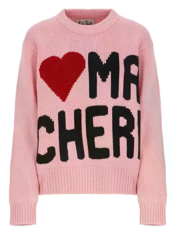 MC2 SAINT BARTH Intarsia Wool Sweater - Pink