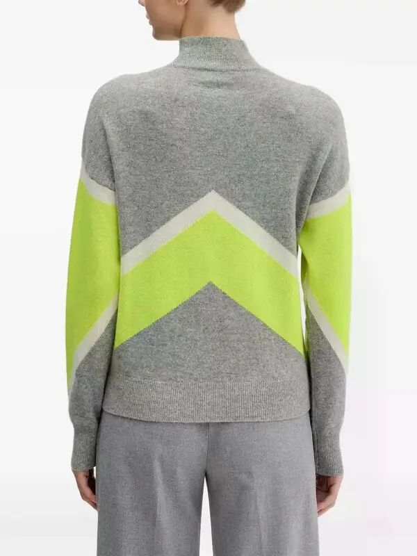 From Future Chevron Pattern Roll-neck Sweater