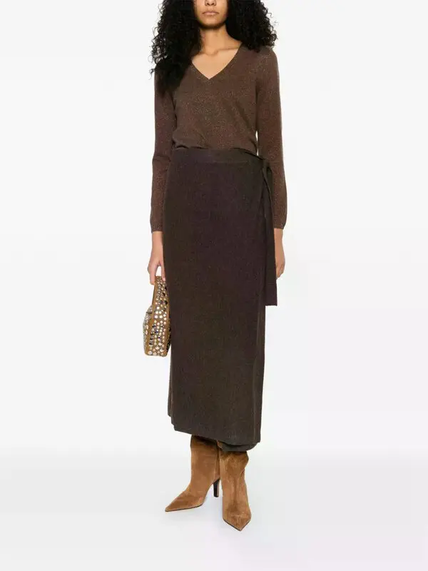GRAN SASSO Panelled Midi Skirt