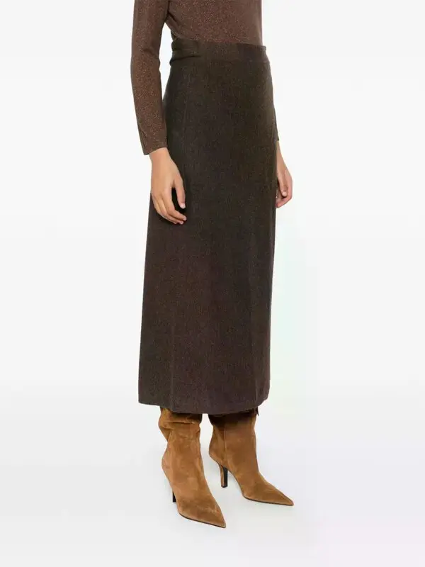 GRAN SASSO Panelled Midi Skirt