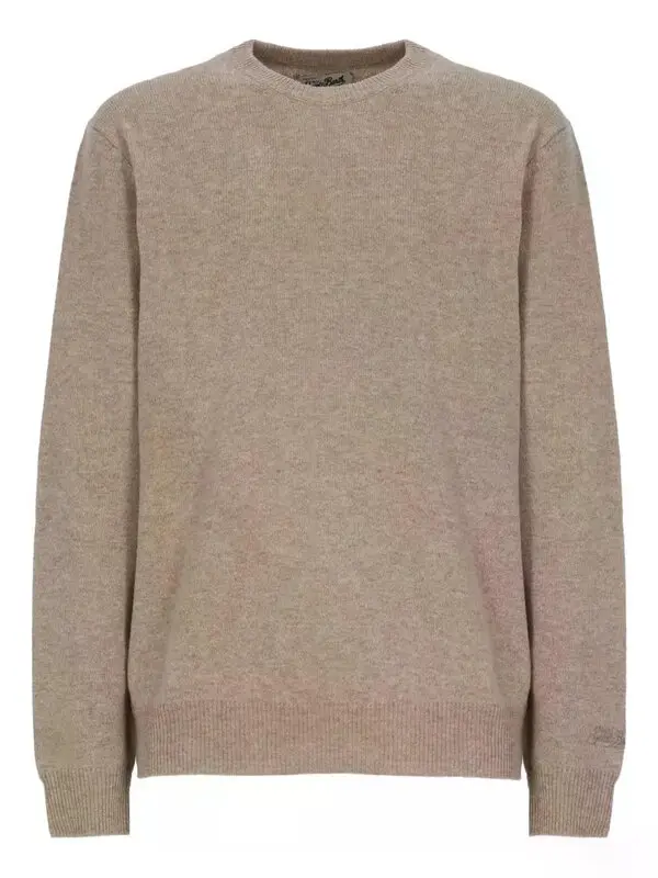 MC2 SAINT BARTH Crew-neck Lambswool Sweater - Neutrals