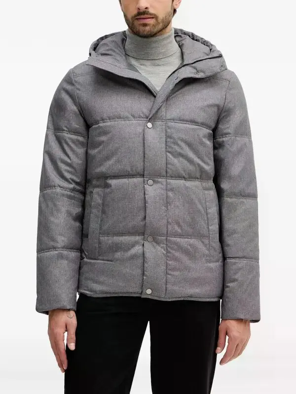 BENETTON Padded Hooded Jacket - Grey