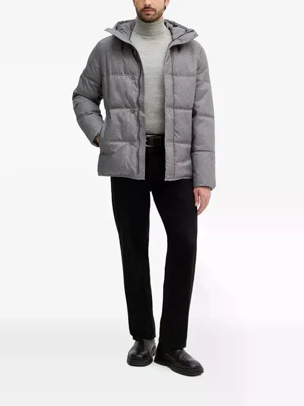 BENETTON Padded Hooded Jacket - Grey