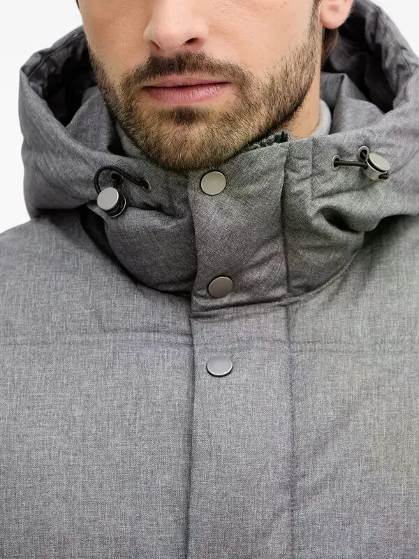 BENETTON Padded Hooded Jacket - Grey