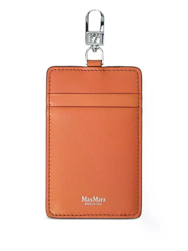 Max Mara Pebble-grain Badge Holder - Orange