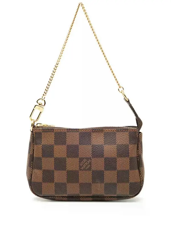 LOUIS VUITTON 2014 Damier Ebene Mini Pochette Accessoires Handbag