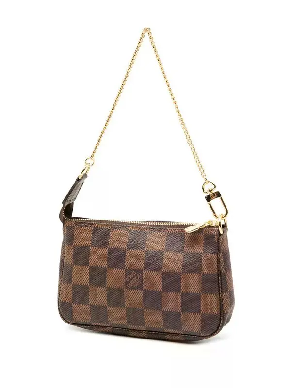 LOUIS VUITTON 2014 Damier Ebene Mini Pochette Accessoires Handbag
