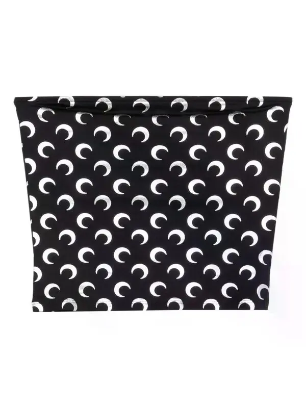 MARINE SERRE Moon Print Tube Top - Black