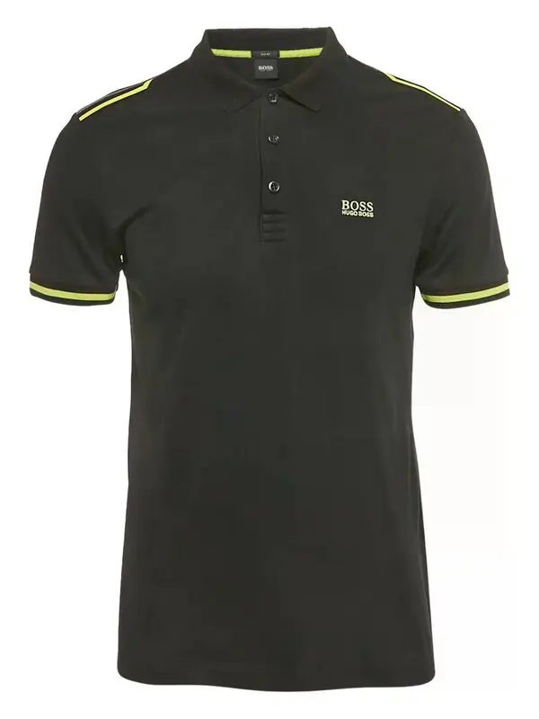 BOSS Slim-fit Trim Polo Shirt - Black